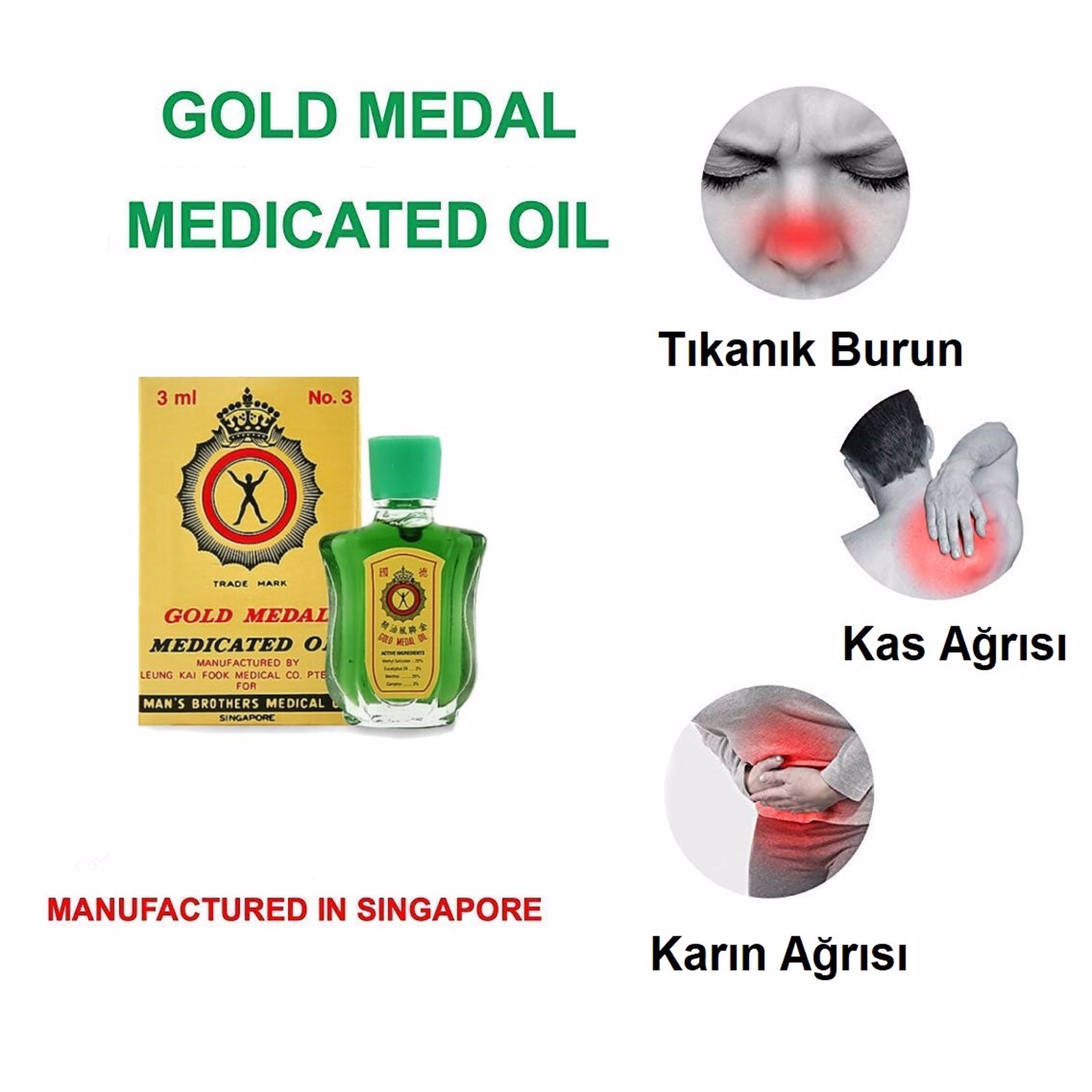 Gold Medal Medicated Oil 3ml 12 Adet